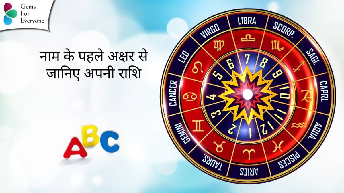 नाम के पहले अक्षर से जानिए अपनी राशि – Gems For Everyone
